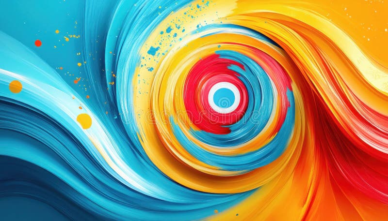 Colorful Abstract Swirl Background Forming a Circular Pattern Stock ...