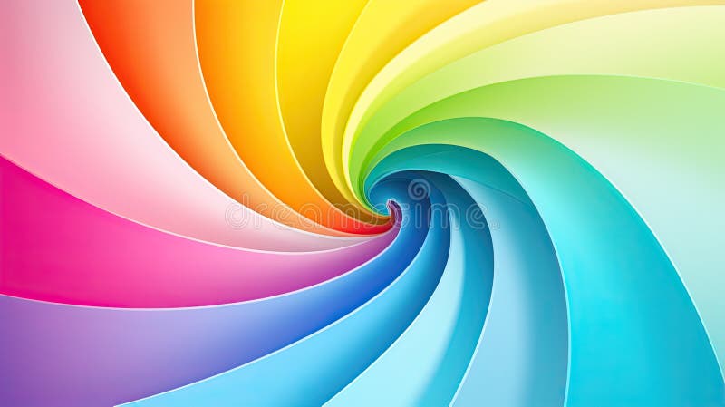 Colorful Abstract Swirl Background with a Gradient of Rainbow Hues in a ...