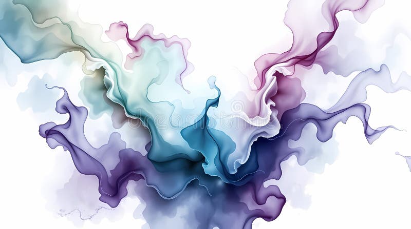 Colorful Abstract Swirl of Fluid Shapes and Soft Gradients Creates a ...
