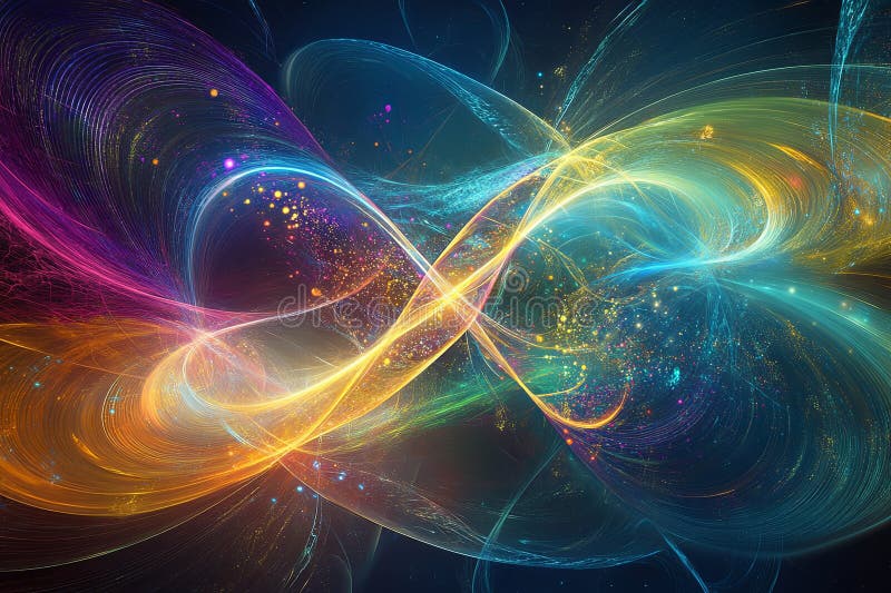 Colorful Abstract Swirl Pattern Representing the Elegance of Infinity ...