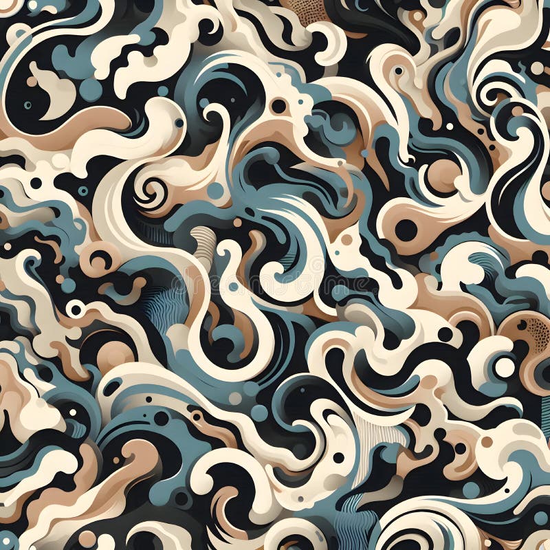Colorful Abstract Swirl Pattern Stock Illustration - Illustration of ...