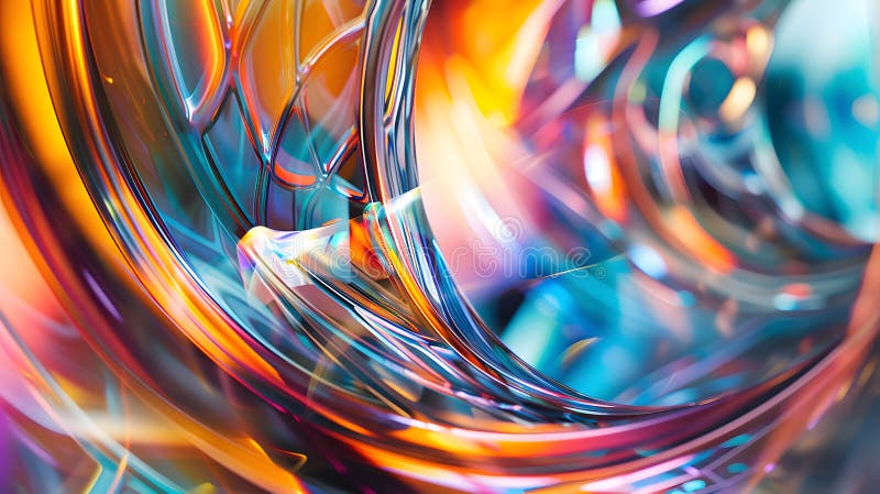 Colorful Abstract Swirl with Vibrant Colors and Light Effects Stock ...