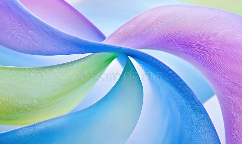 Colorful Abstract Swirling Ribbons on Light Background, Ideal for ...