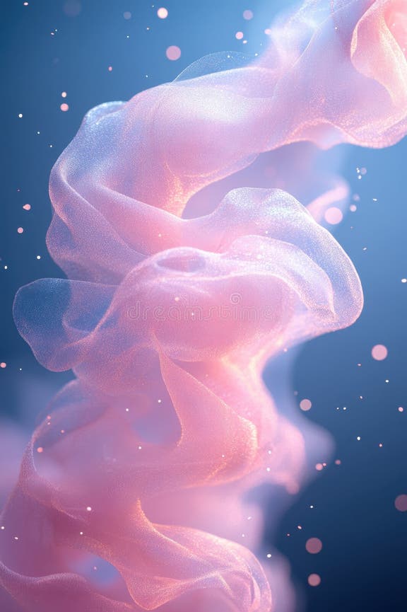 Colorful Abstract Swirling Waves in Soft Texture Illuminated by Light ...