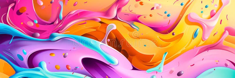 Colorful Abstract Swirls of Paint in Dynamic Flow, Creating Vivid ...