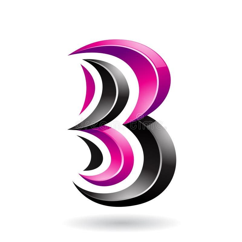 Colorful Abstract Symbol of Letter B Stock Vector - Illustration of ...