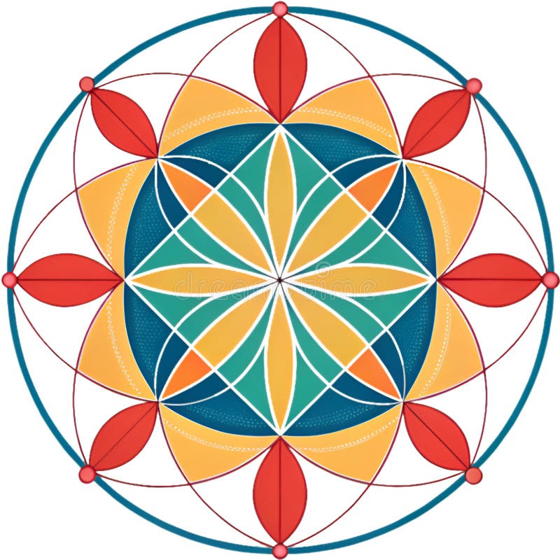 A Colorful Abstract Geometric Shape Offers Vibrant, Symmetrical Design ...