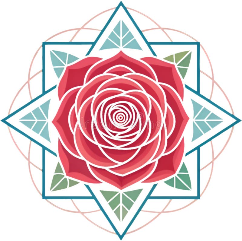 A Colorful Abstract Geometric Shape Offers Vibrant, Symmetrical Design ...