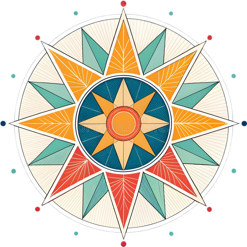 A Colorful Abstract Geometric Shape Offers Vibrant, Symmetrical Design ...