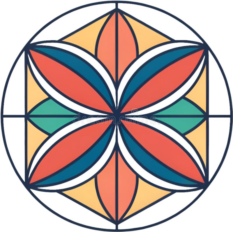 A Colorful Abstract Geometric Shape Offers Vibrant, Symmetrical Design ...