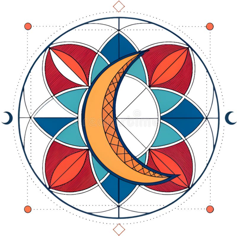 A Colorful Abstract Geometric Shape Offers Vibrant, Symmetrical Design ...