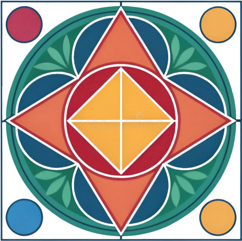 A Colorful Abstract Geometric Shape Offers Vibrant, Symmetrical Design ...