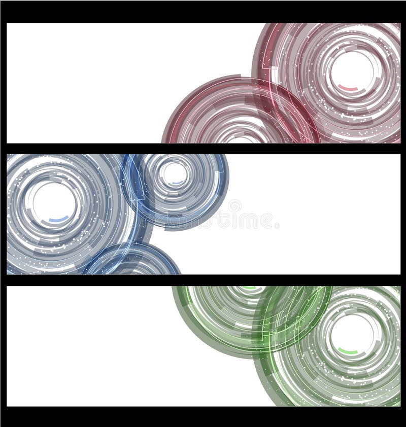 Colorful Abstract Technology Banner Collection Stock Vector ...