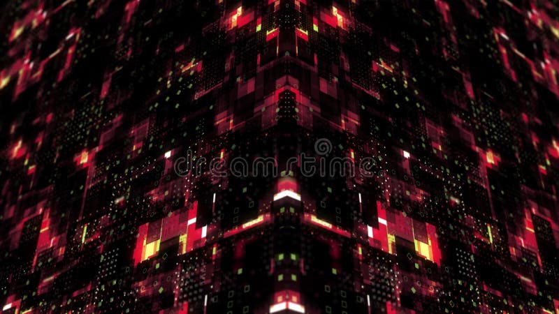Red Abstract Technology Futuristic Cyberspace Background, Sci-fi ...
