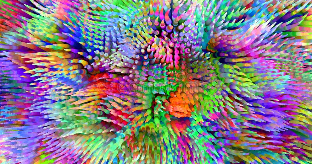 Colorful Abstract Texture Created with Gradient Flow and 3D Structure ...