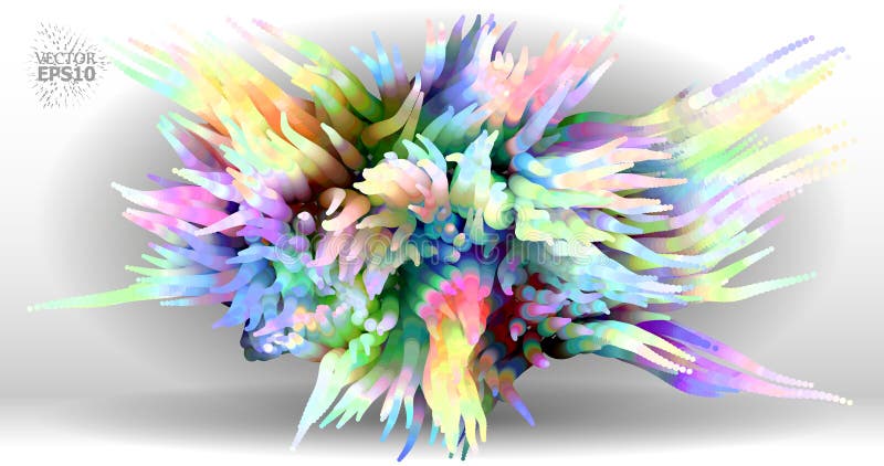 Colorful Abstract Texture Created with Gradient Flow and 3D Structure ...