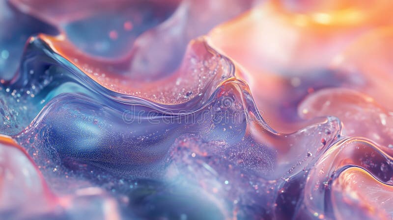Colorful Abstract Texture Featuring Swirling Patterns of Gel-like ...
