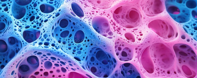 Colorful Abstract Texture of Interconnected Cells with Blue and Pink ...