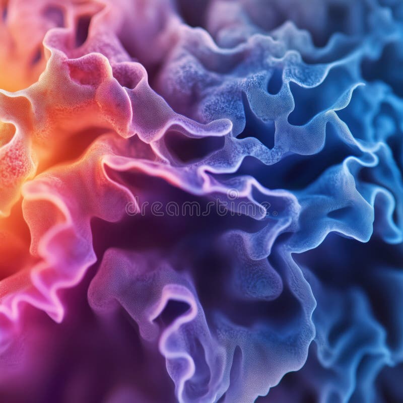 Colorful Abstract Texture Resembling Fluid Waves and Organic Forms ...