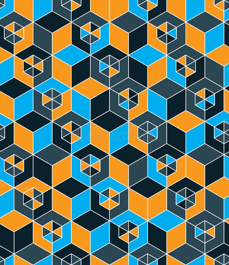 Colorful Abstract Textured Geometric Seamless Pattern with Geometric ...