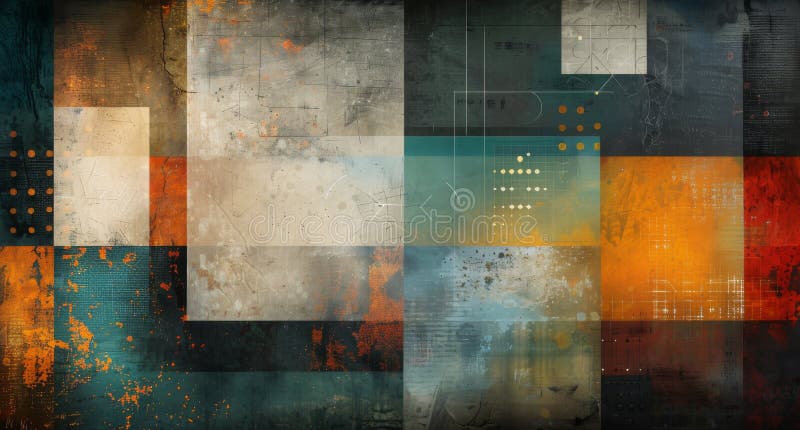 Colorful Abstract Tile Pattern with Textures and Variations Stock Image ...