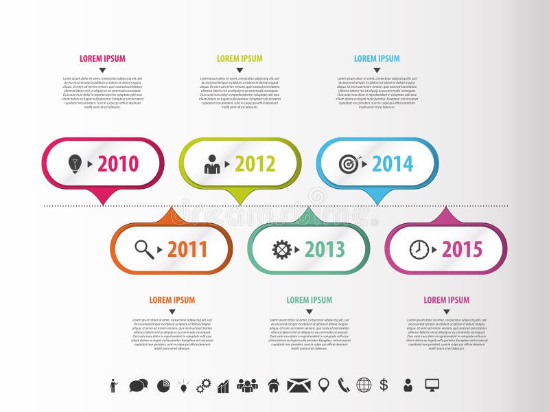 Colorful Abstract Timeline Infographics. Vector Illustration Stock ...