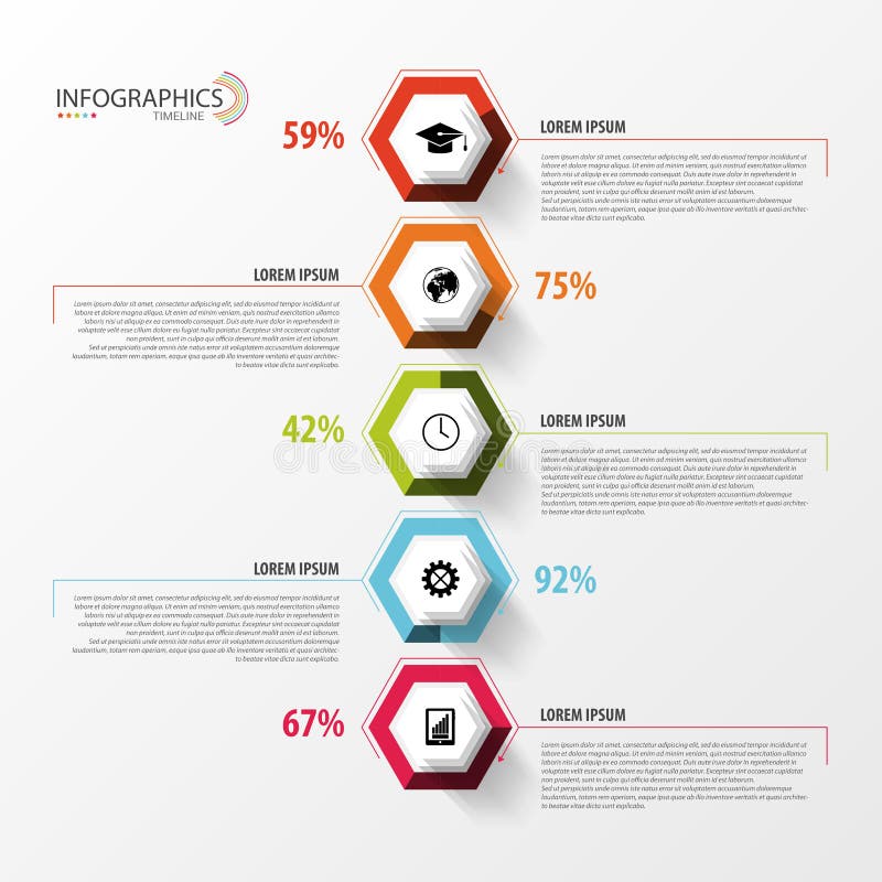 Colorful Abstract Timeline Infographics. Vector Illustration Stock ...