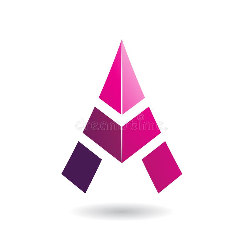 Colorful Abstract Triangle Symbol of Letter a Stock Vector ...