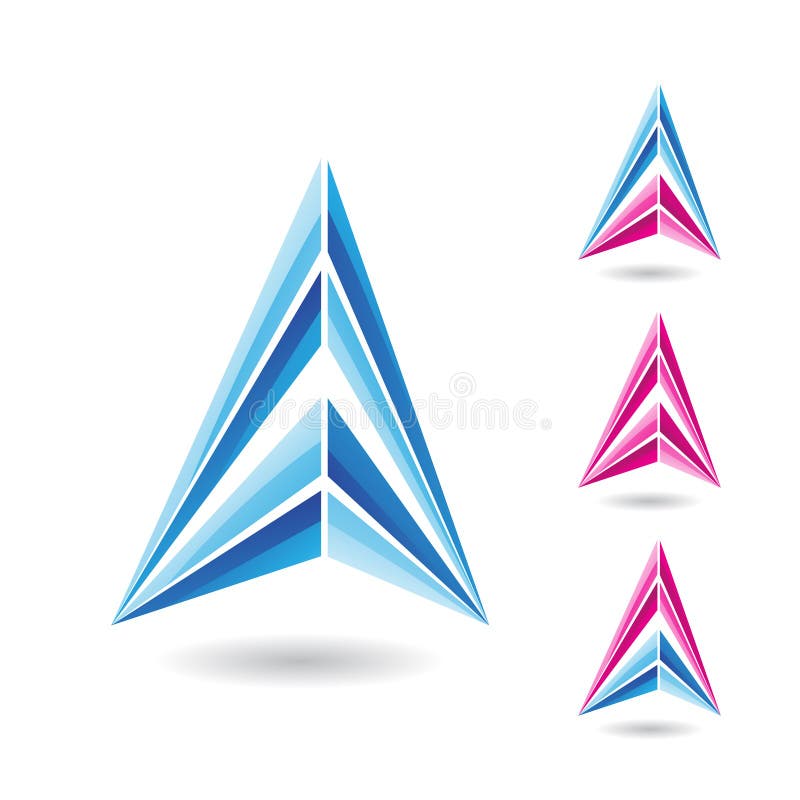Colorful Abstract Triangle Symbol of Letter a Stock Vector ...