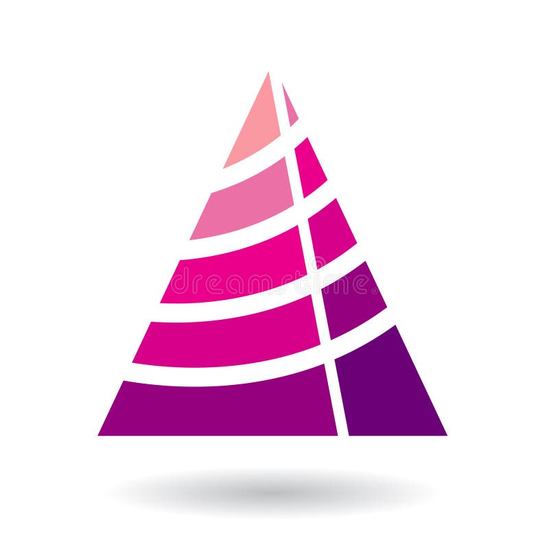 Colorful Abstract Triangle Symbol of Letter a Stock Vector ...