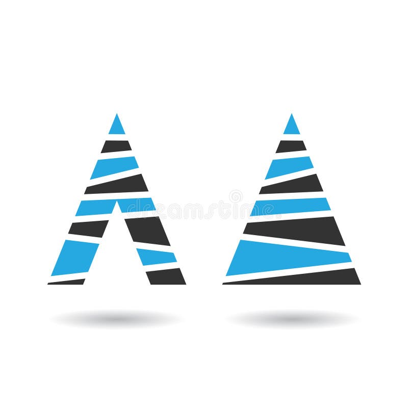 Colorful Abstract Triangle Symbol of Letter a Stock Vector ...