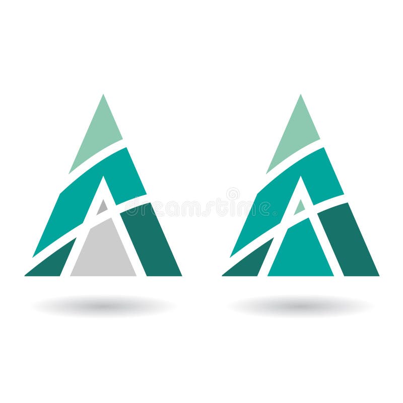Colorful Abstract Triangle Symbol of Letter a Stock Vector ...