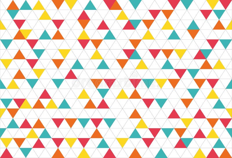 Colorful Abstract Triangles Retro Paper Pattern Geometric Mosaic Stock ...