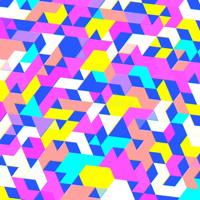 Colorful Abstract Triangular Pattern Illustration Background Stock ...