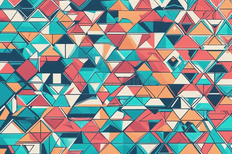 Colorful Abstract Triangular Patterncolorful Abstract Triangular