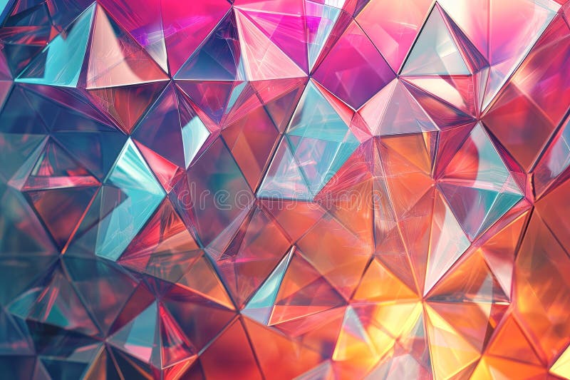Colorful Abstract Triangulate Background. Generate AI Stock Photo ...