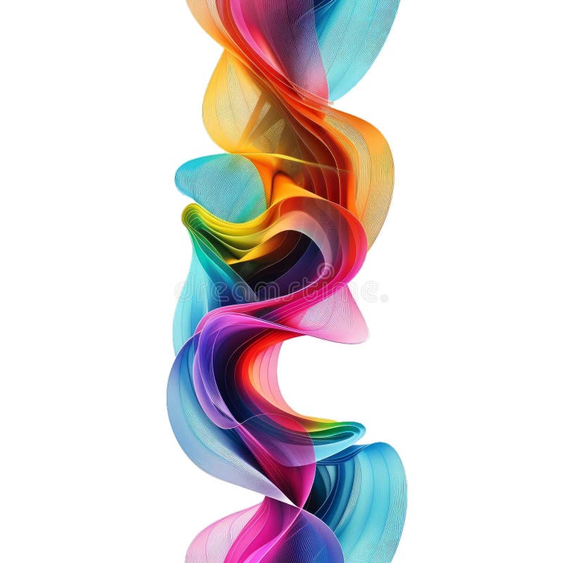 Colorful Abstract Twisting Wave Ribbon Design Stock Photo ...