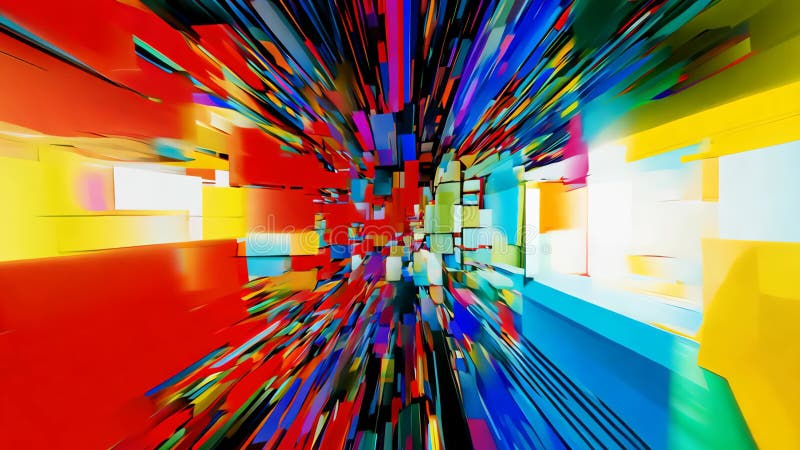 Colorful Abstract Urban Landscape with Motion Effect Stock Video ...