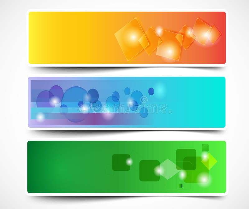 Colorful Abstract Vector Banner Stock Vector - Illustration of vector ...