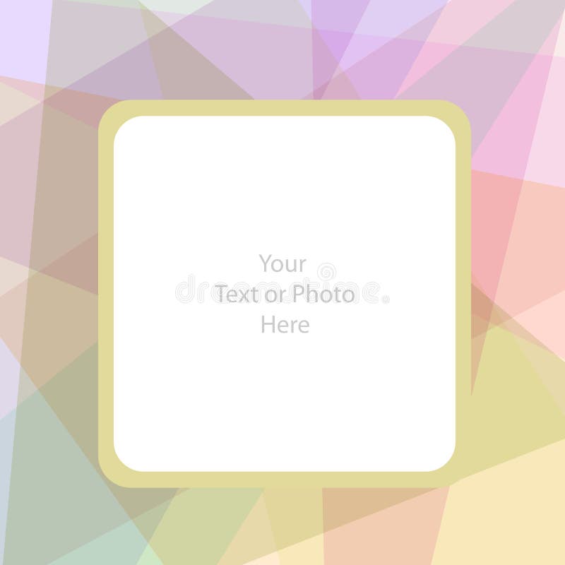 Colorful Abstract Vector Photo Frame Stock Vector - Illustration of ...