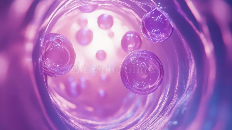 Colorful Abstract View Inside a Biological Structure, Showcasing ...