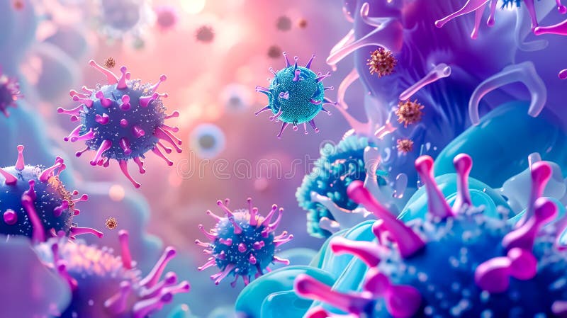 Multicolored Pathogens Stock Illustrations – 8 Multicolored Pathogens ...