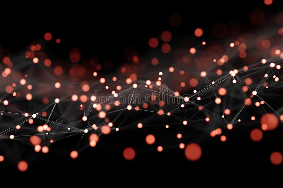 Colorful Abstract Visualization of Data Points and Connections ...