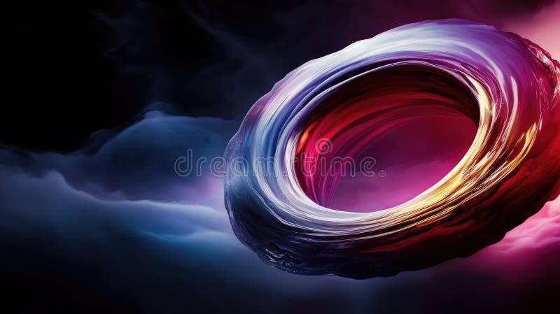 Colorful Abstract Vortex with Vibrant Swirls Amidst Mystical Clouds ...