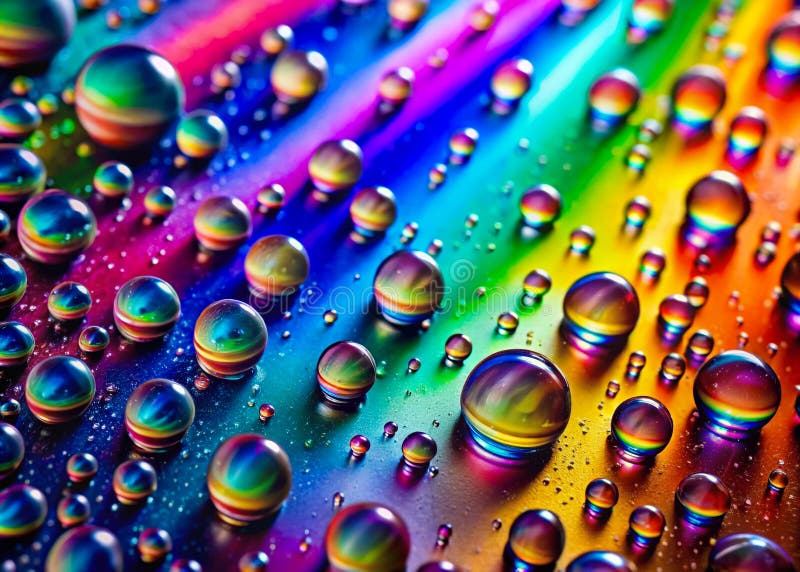 Colorful Abstract Water Drops Background with Stunning Visual Effects ...