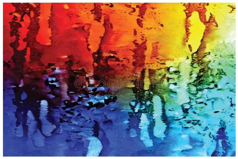 Colorful Abstract Water Painting Background Stock Illustration ...