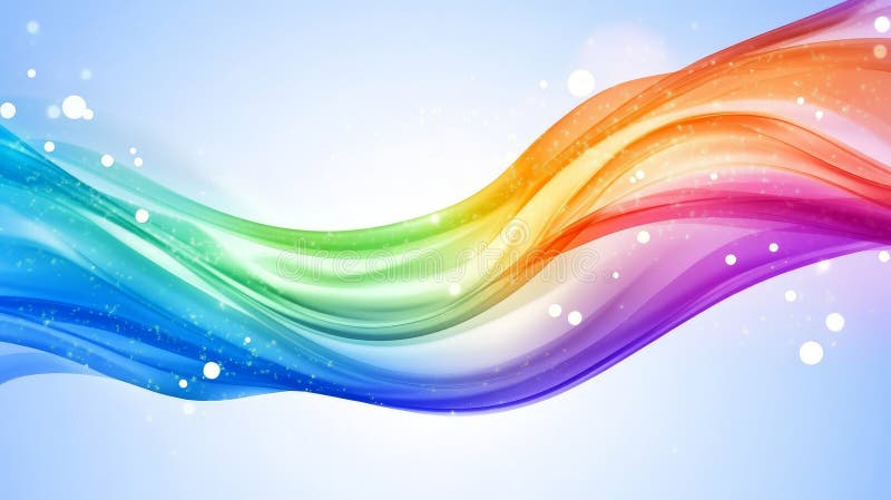 Colorful Abstract Wave Background Vibrant Rainbow Wave Flowing Energy ...
