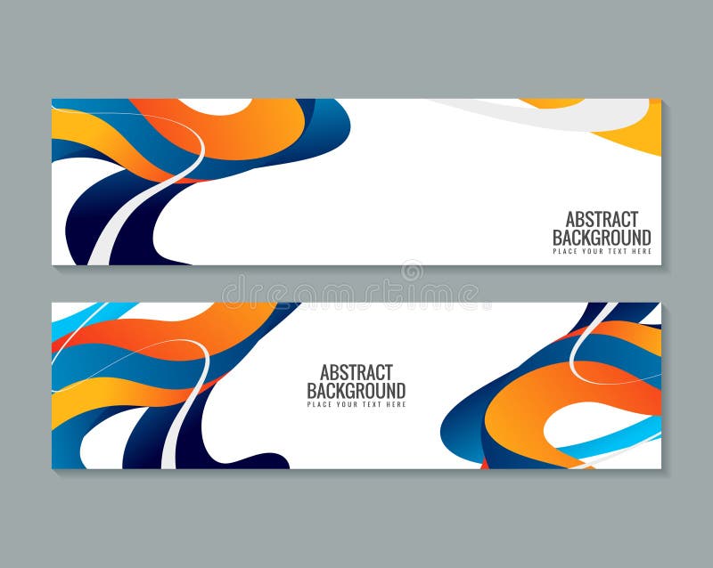 Colorful Abstract Wave Banner Design Stock Vector - Illustration of ...