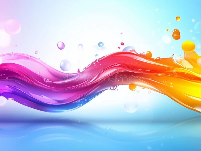 Colorful Abstract Wave with Gradient Splash. Background for Banner ...