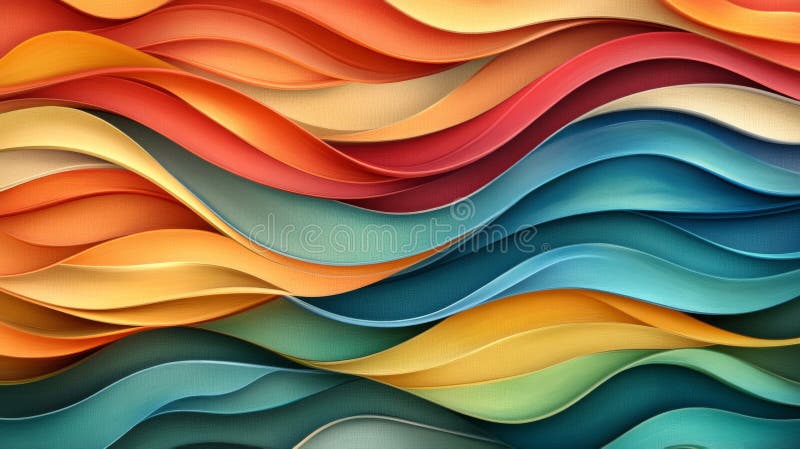 Colorful Abstract Wave Pattern Background Stock Illustration ...
